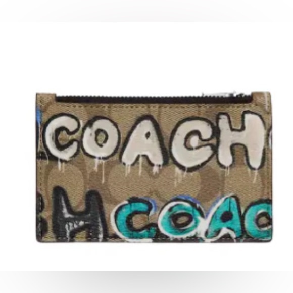 Coach | Accessories | Nwt Coach X Mint Serf Zip Card Case In Signature ...